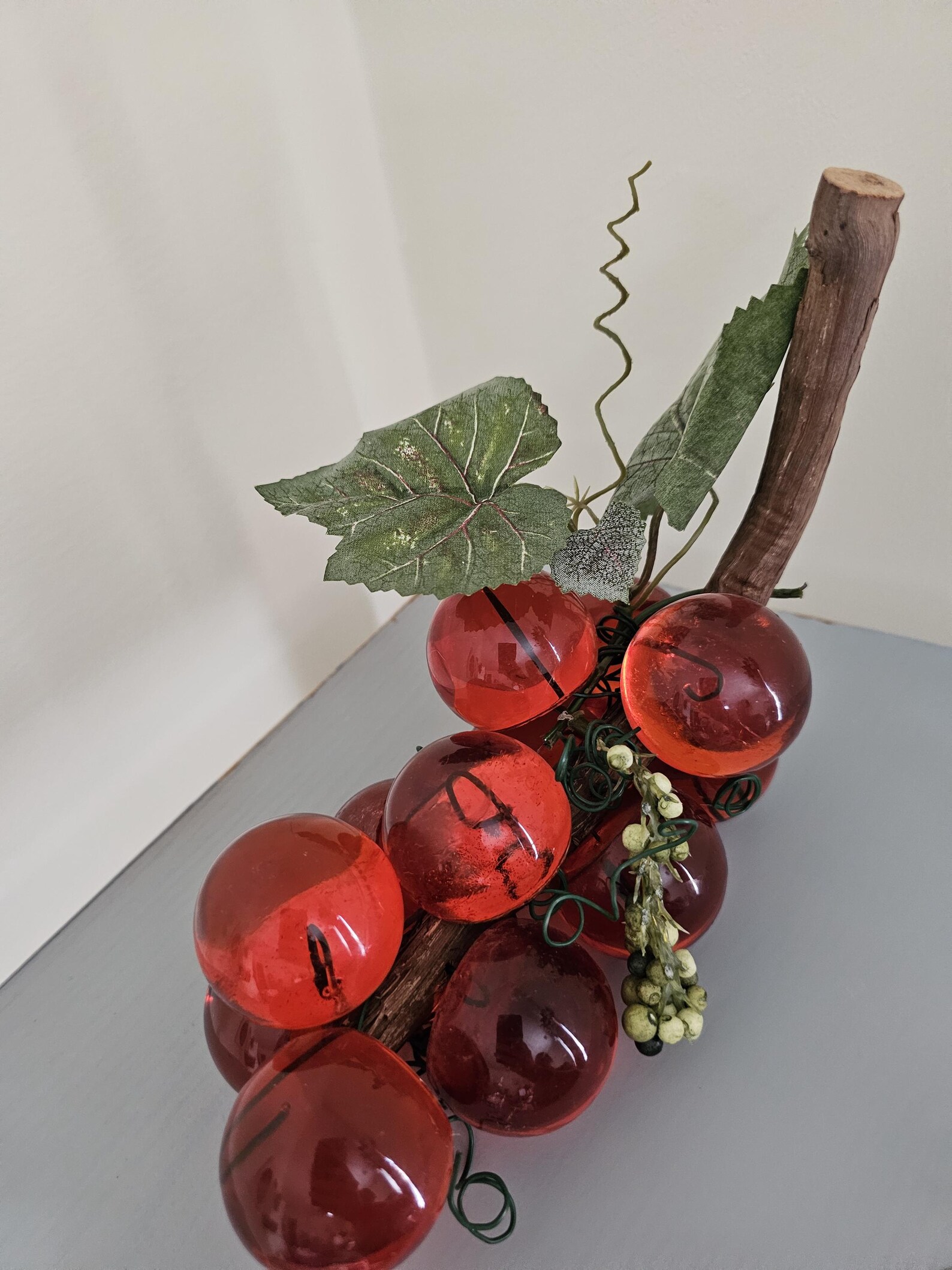 Vintage Small Lucite Red Grapes Cluster Mid Century Home Decor - Etsy