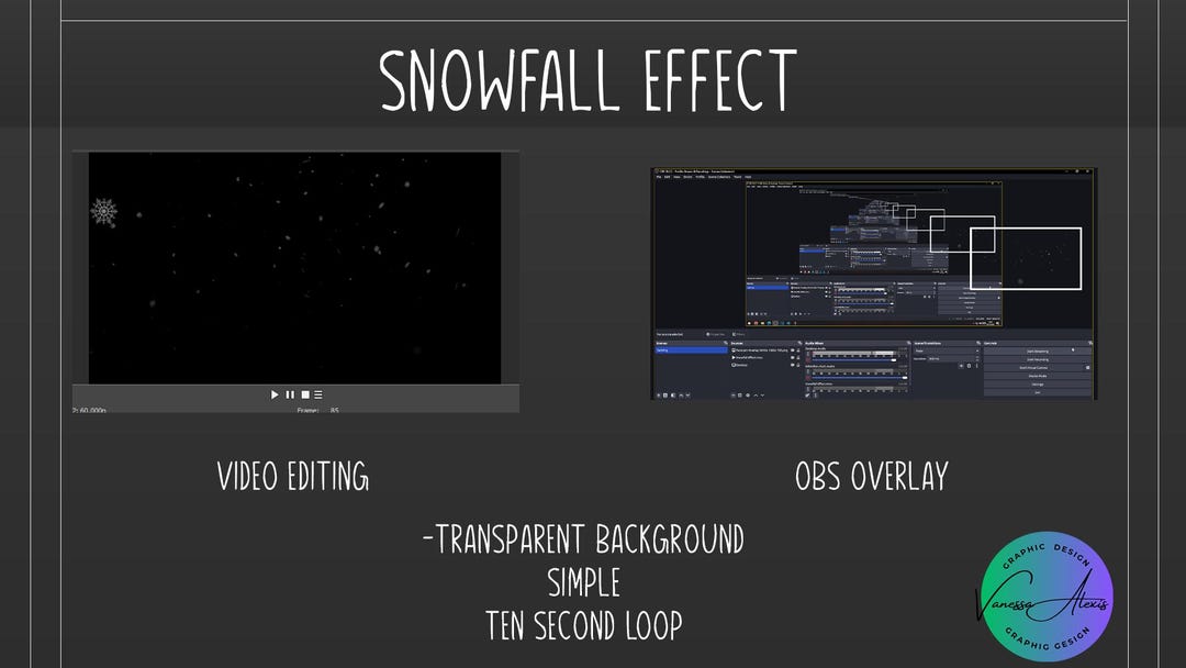 Snowfall Effect, Video Edit Effect, OBS Overlay, Webcam Snowfall Effect ...