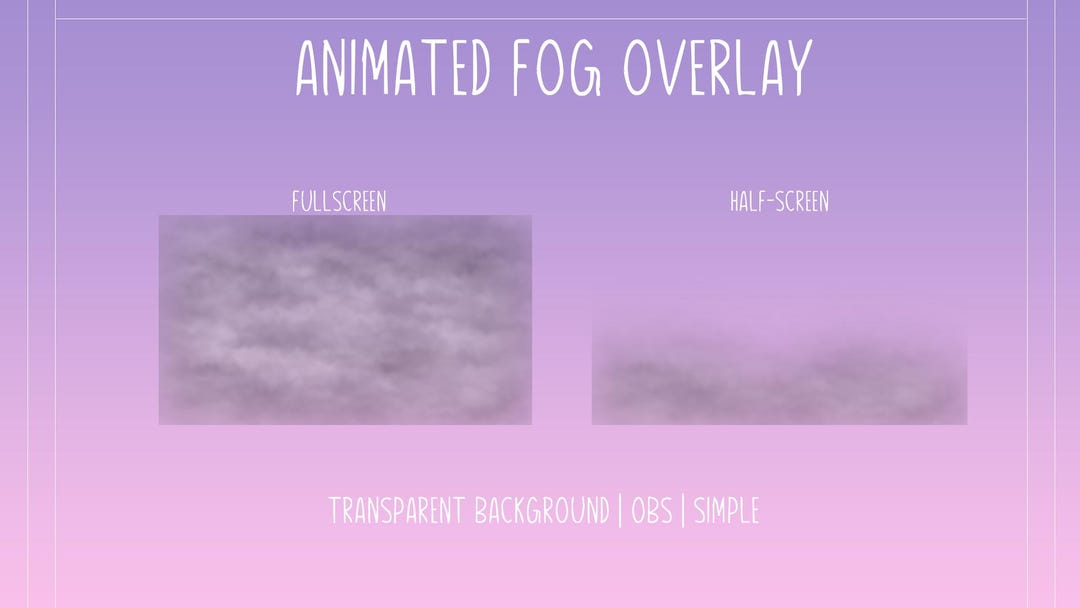 Simple Fog Animation, Mov File, OBS or Cutting, WEBM File - Etsy