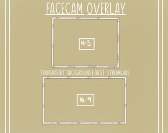 Twitch Overlay, OBS Facecam, Webcam, PNG, Simple Overlay White - Etsy