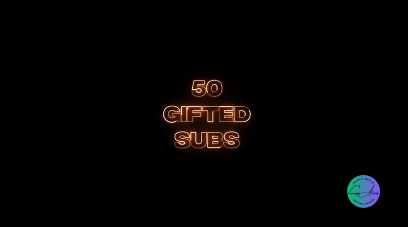Twitch Alert, Gifted Subs, Neon Orange, 5, 10, 20, 25, 50, 100 WEBM - Etsy