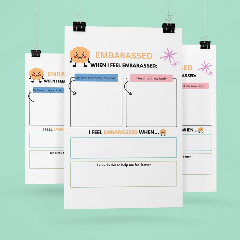 Social Emotional Learning (SEL) - Emotion Management Worksheets for ...