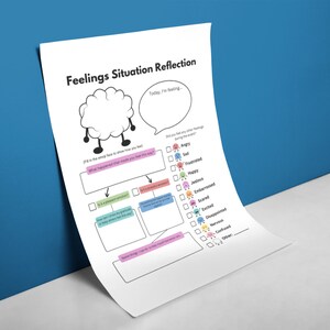Feelings Situation Reflection Worksheet - Etsy