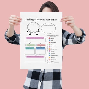 Feelings Situation Reflection Worksheet - Etsy