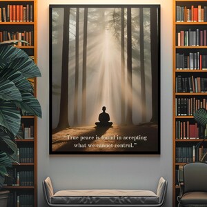 Inner Peace Quote Print | Meditation Art Spiritual Wall Decor ...