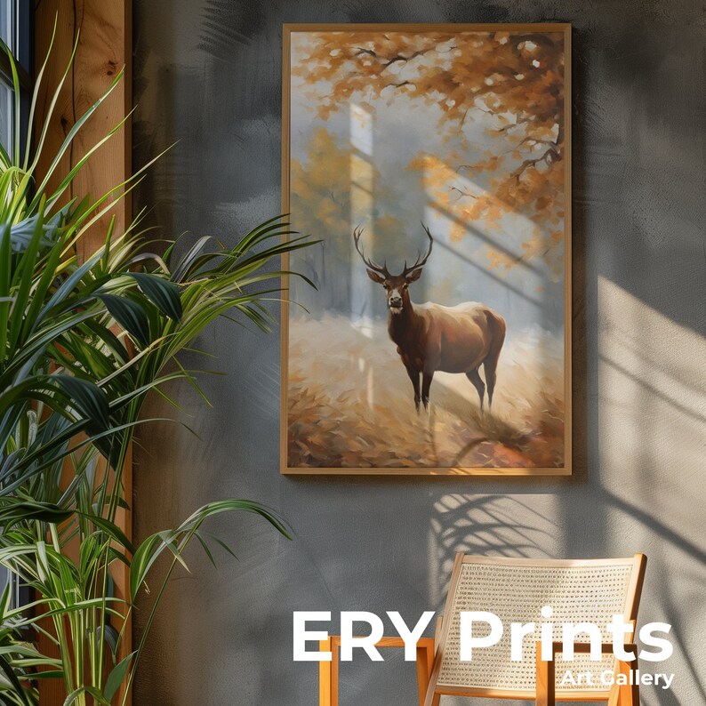 Neutral Deer Print | Rustic Nature Wall Art (digital Download) - Etsy