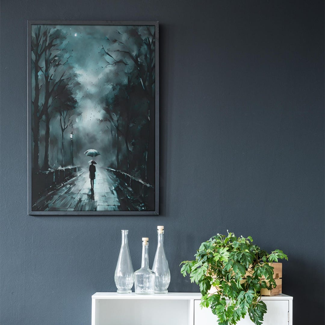 Rain Cloud Oil Painting | Vintage Dark Academia Art | Moody Cottagecore ...