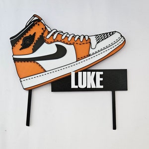 3D Printed Jordan 1 Shoe Personalised Cake Topper/name Plate and ...