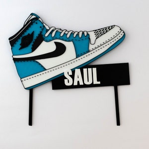 3D Printed Jordan 1 Shoe Personalised Cake Topper/name Plate and ...