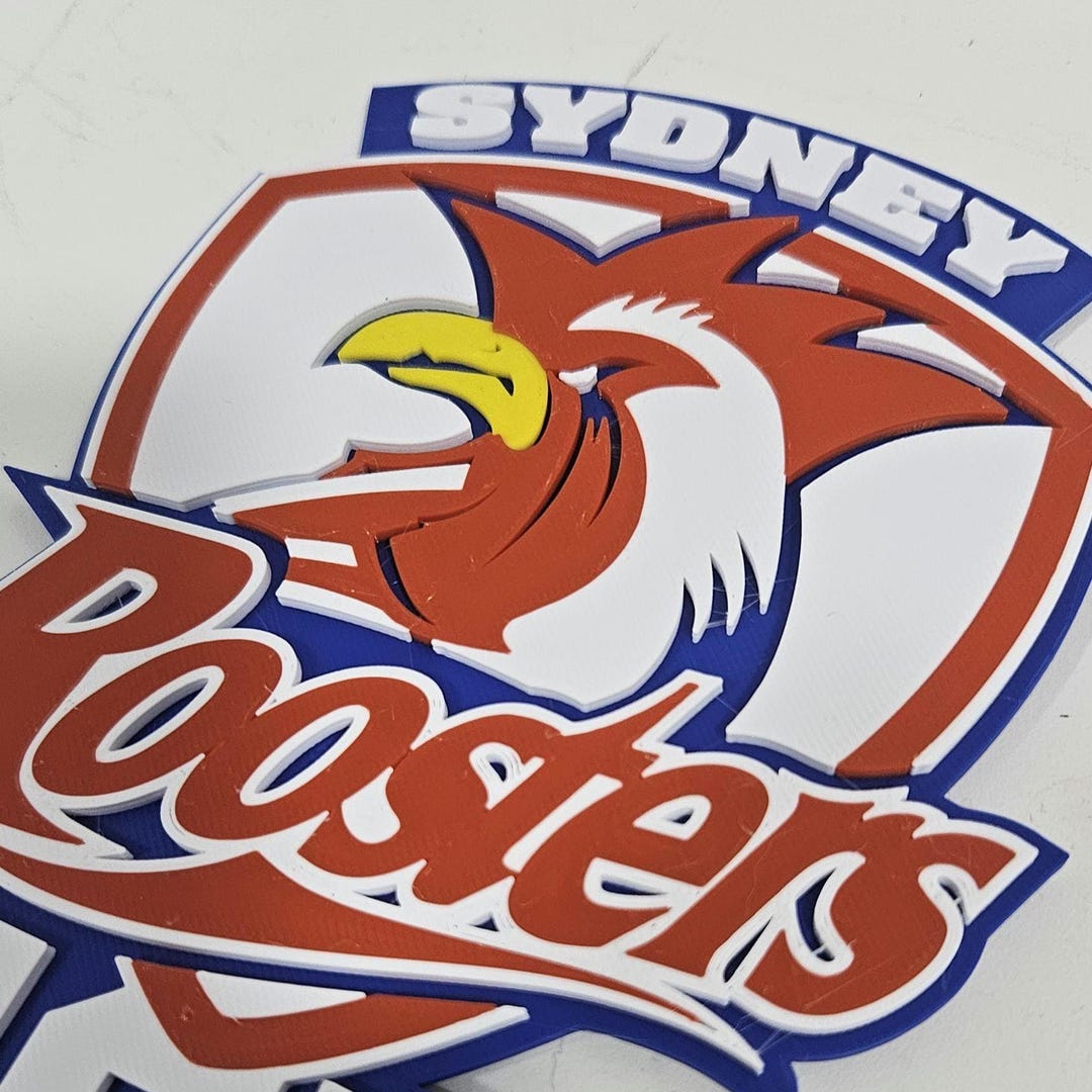 3D Printed Sydney Roosters Cake Topper: Personalized NRL Birthday Decor ...