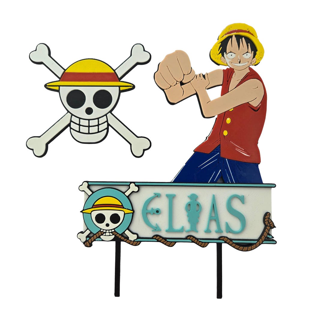 3D Printed One Piece Party Cake Toppers Kids Children Birthday ...