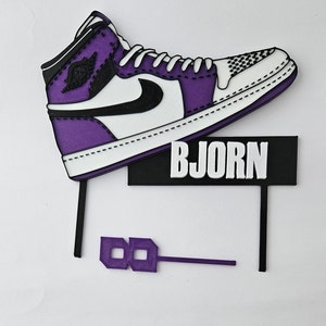 3D Printed Jordan 1 Shoe Personalised Cake Topper/name Plate and ...