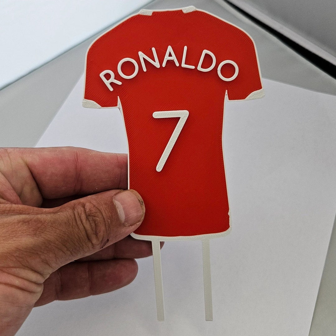 Manchester United Jersey Cake Topper, Man United, Ronaldo Football ...