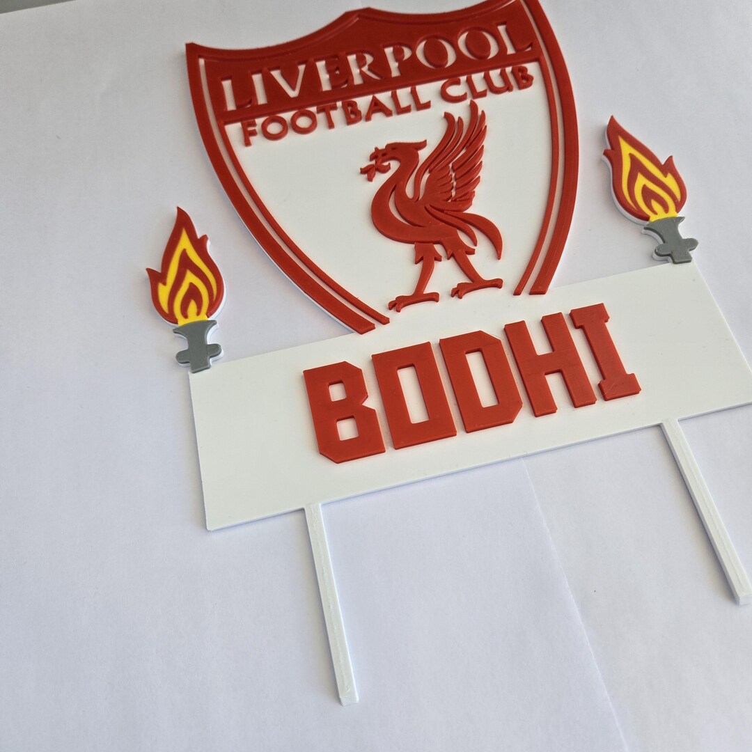 3D Printed Liverpool FC Cake Topper: Personalized Name Plate - Etsy ...