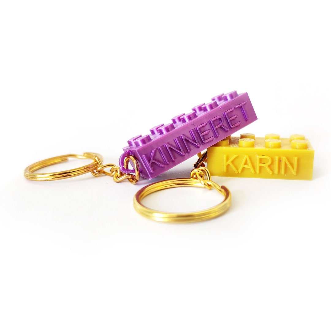 Personalized Lego Brick Keychain - 3D Printed. Custom Lego Keychain ...