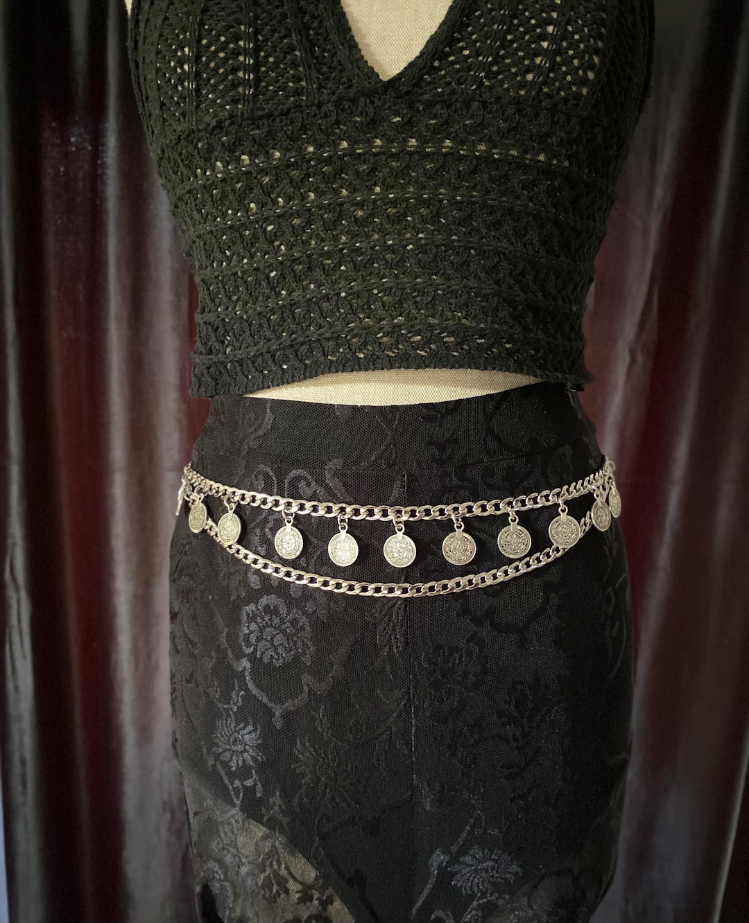 Goth Stainless Steel Chain Belt, Slip Chain Belt, 2025 Goth Jewelry ...