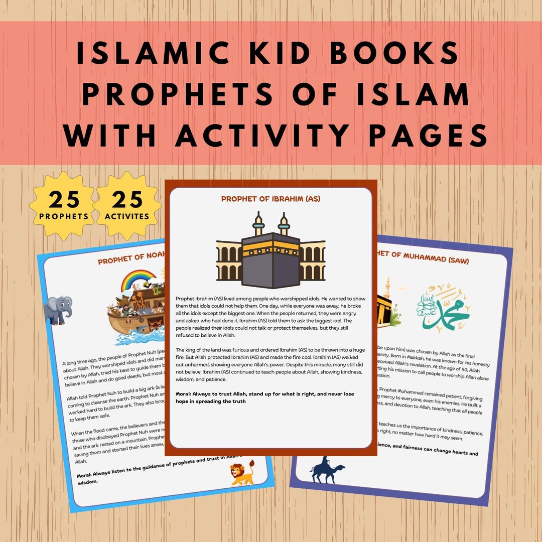 Islamic Activity Busy Books | Prophets of Islam | Learing Islam is Fun ...