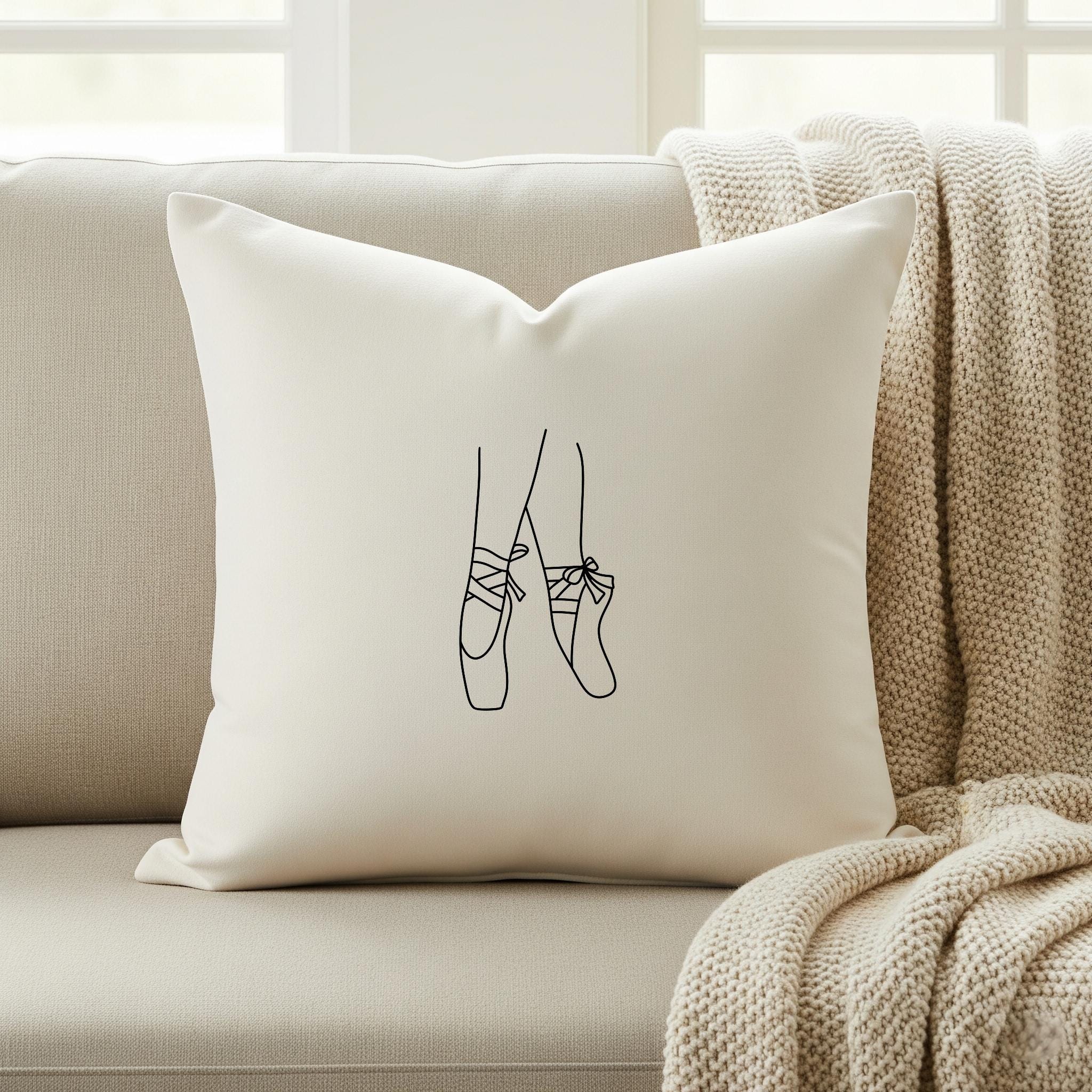 Ballet Pointe Shoes Hand Embroidery Pattern, Downloadable PDF Template ...