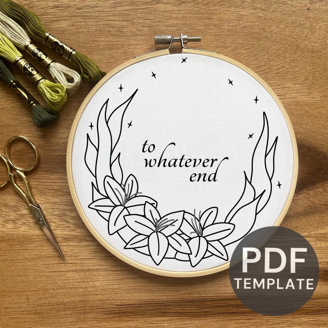 Throne of Glass Inspired Hand Embroidery Pattern, Downloadable PDF ...
