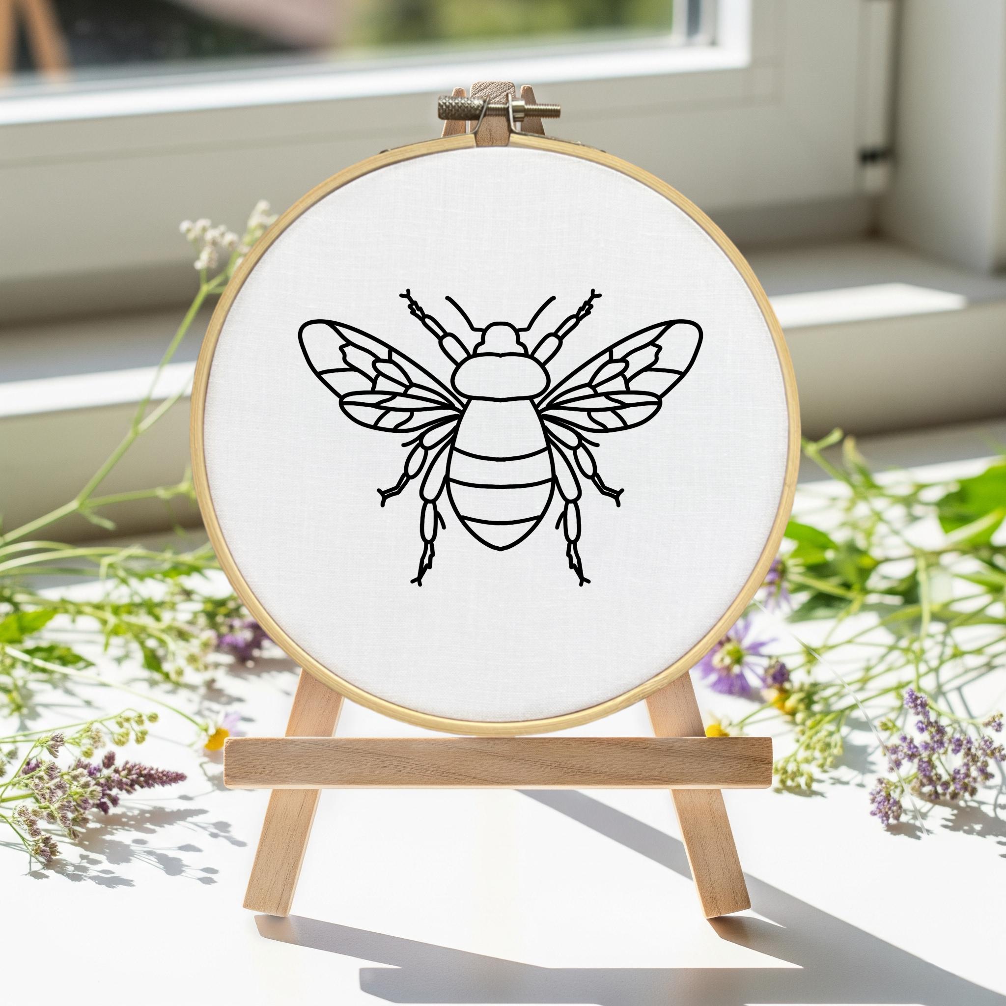 Bumble Bee Hand Embroidery Pattern, Downloadable PDF Template - Etsy