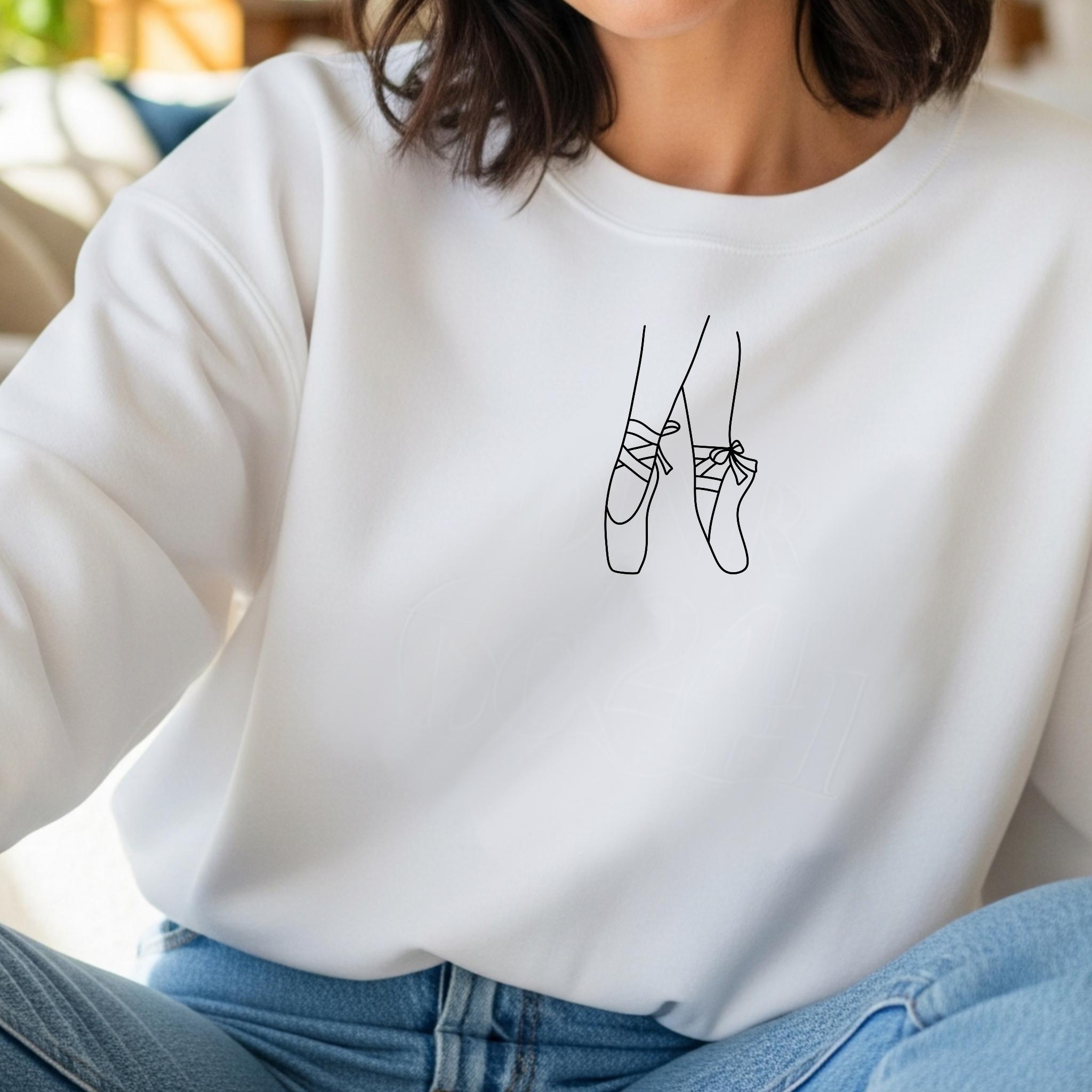 Ballet Pointe Shoes Hand Embroidery Pattern, Downloadable PDF Template ...