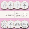 Ballerina Dancers Embroidery Pattern| Dancer | Ballet | Floral Design ...