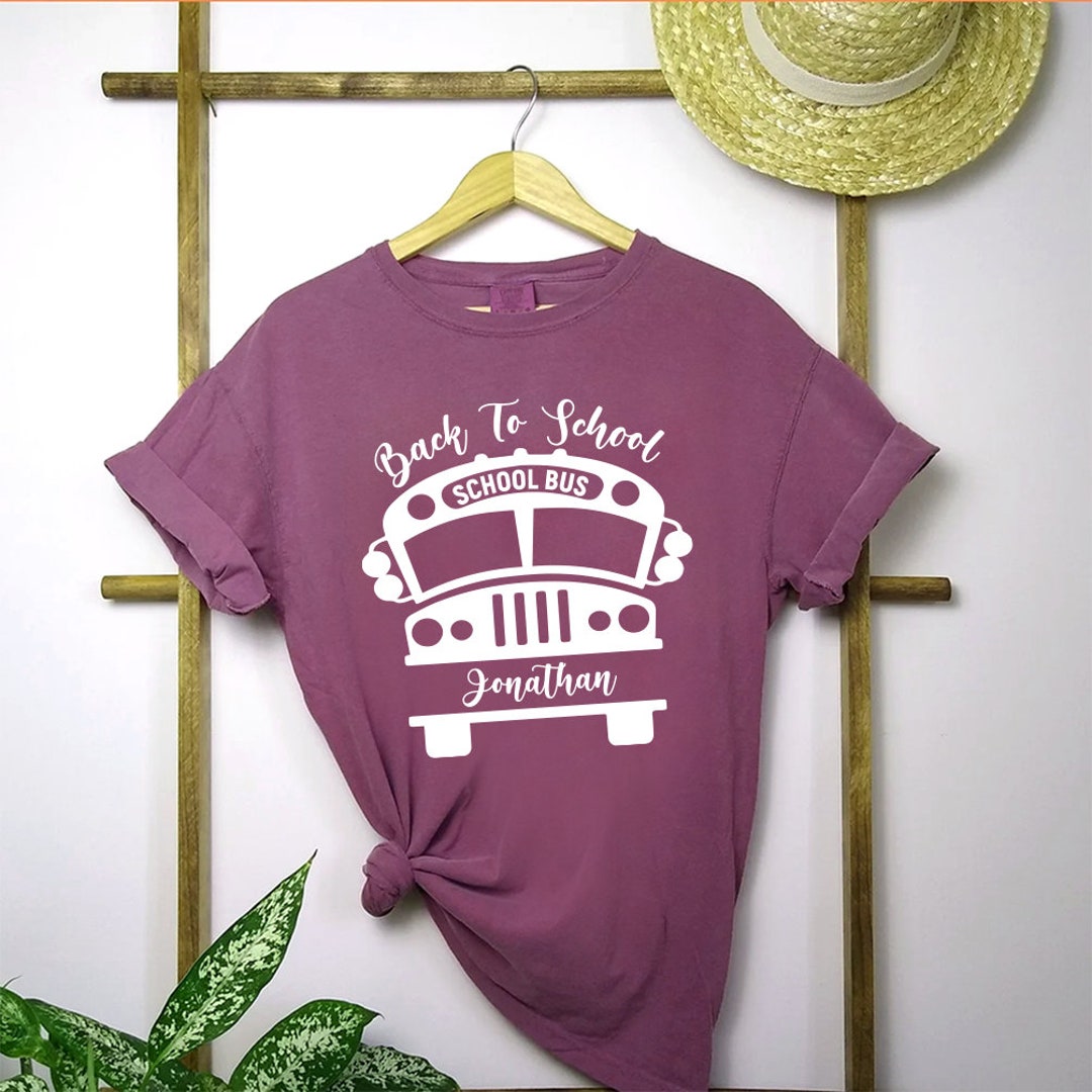 Comfort Colors School Bus Shirt, First Day of School Shirt, School Bus ...