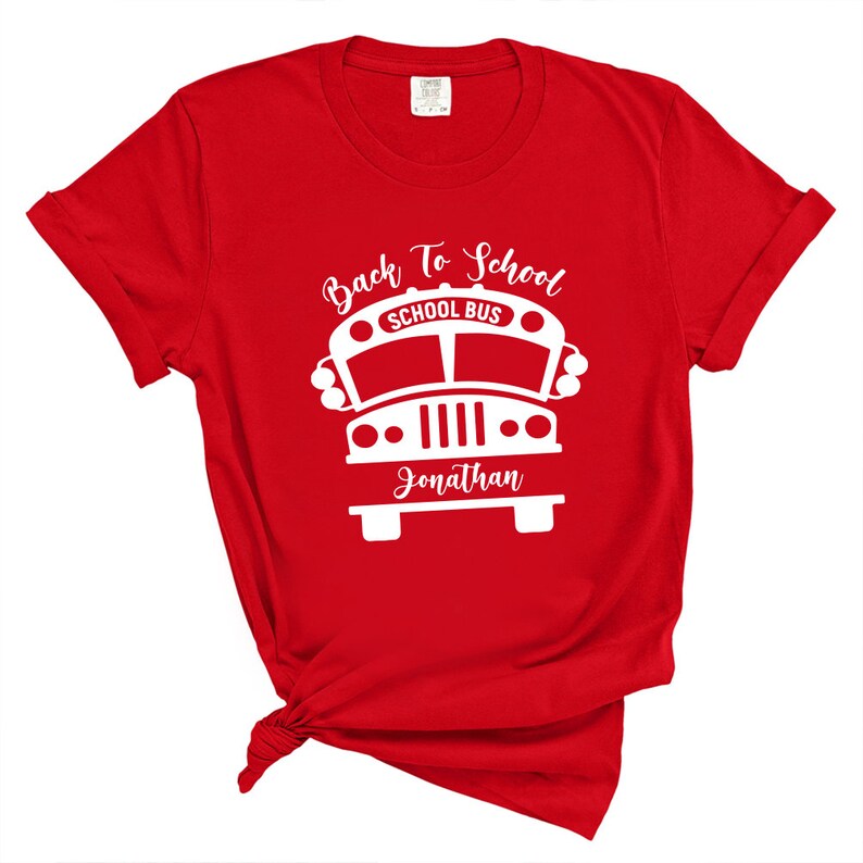 Comfort Colors School Bus Shirt, First Day of School Shirt, School Bus ...