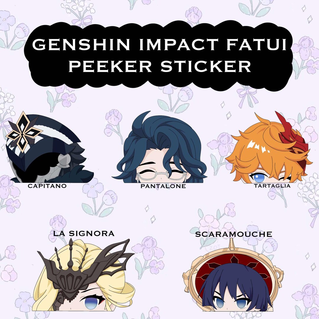 Genshin Impact Fatui Peeker Stickers - Etsy