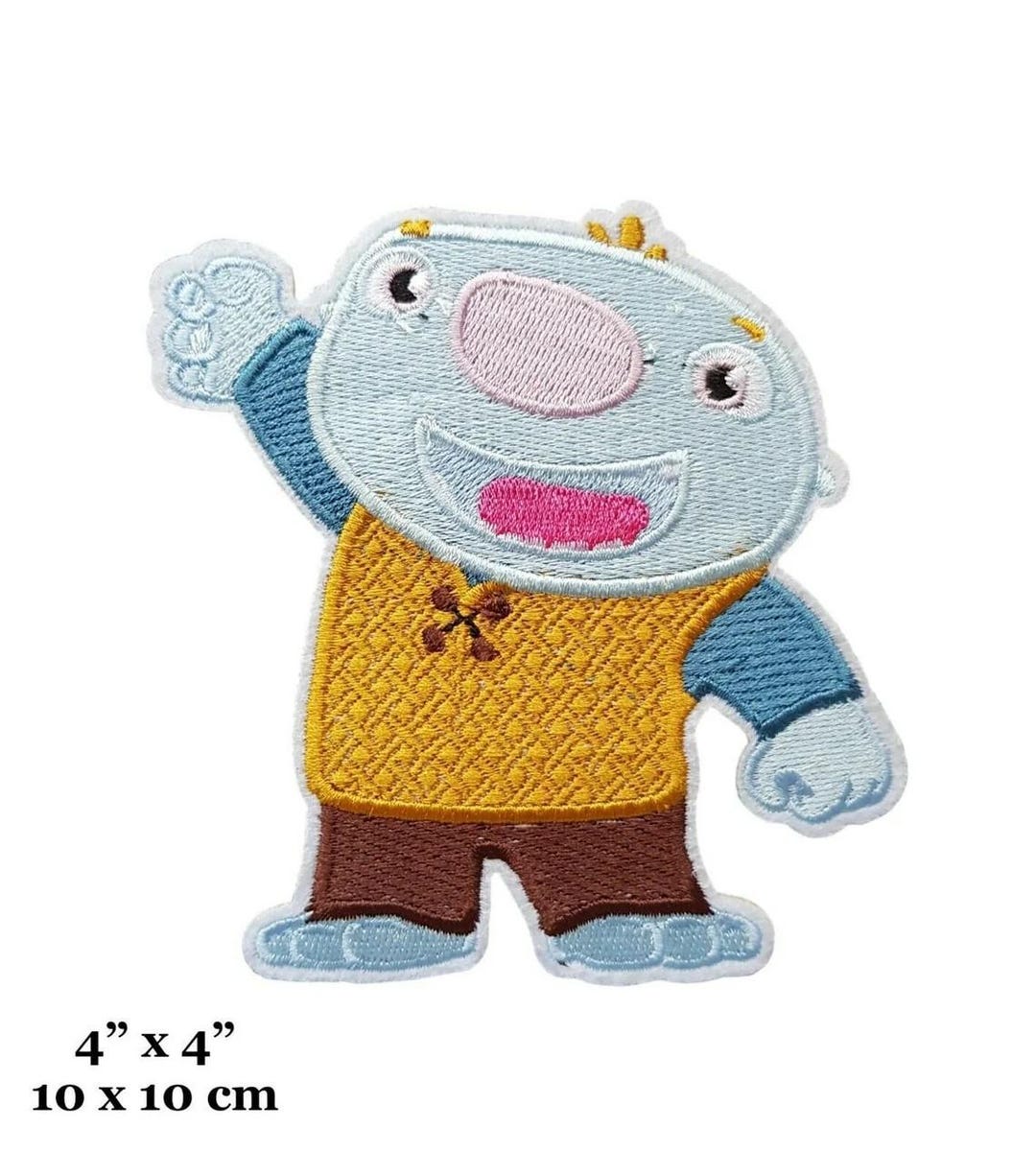 Cute Blue Cartoon Character Figure Embroidered Iron on Patch - Etsy