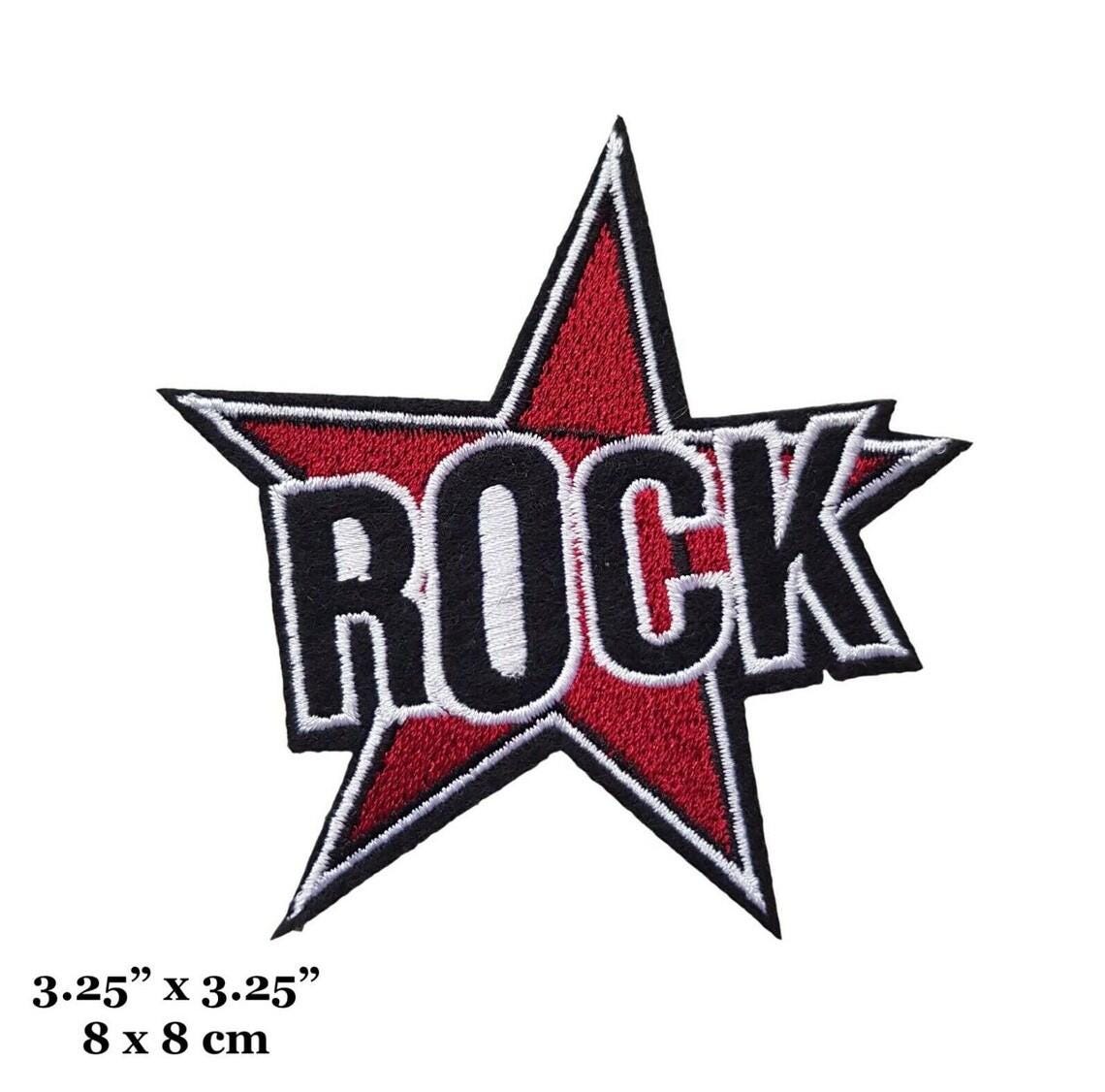 Rock Star Black Red Logo Symbol Sign Music Embroidered Iron on Patch - Etsy