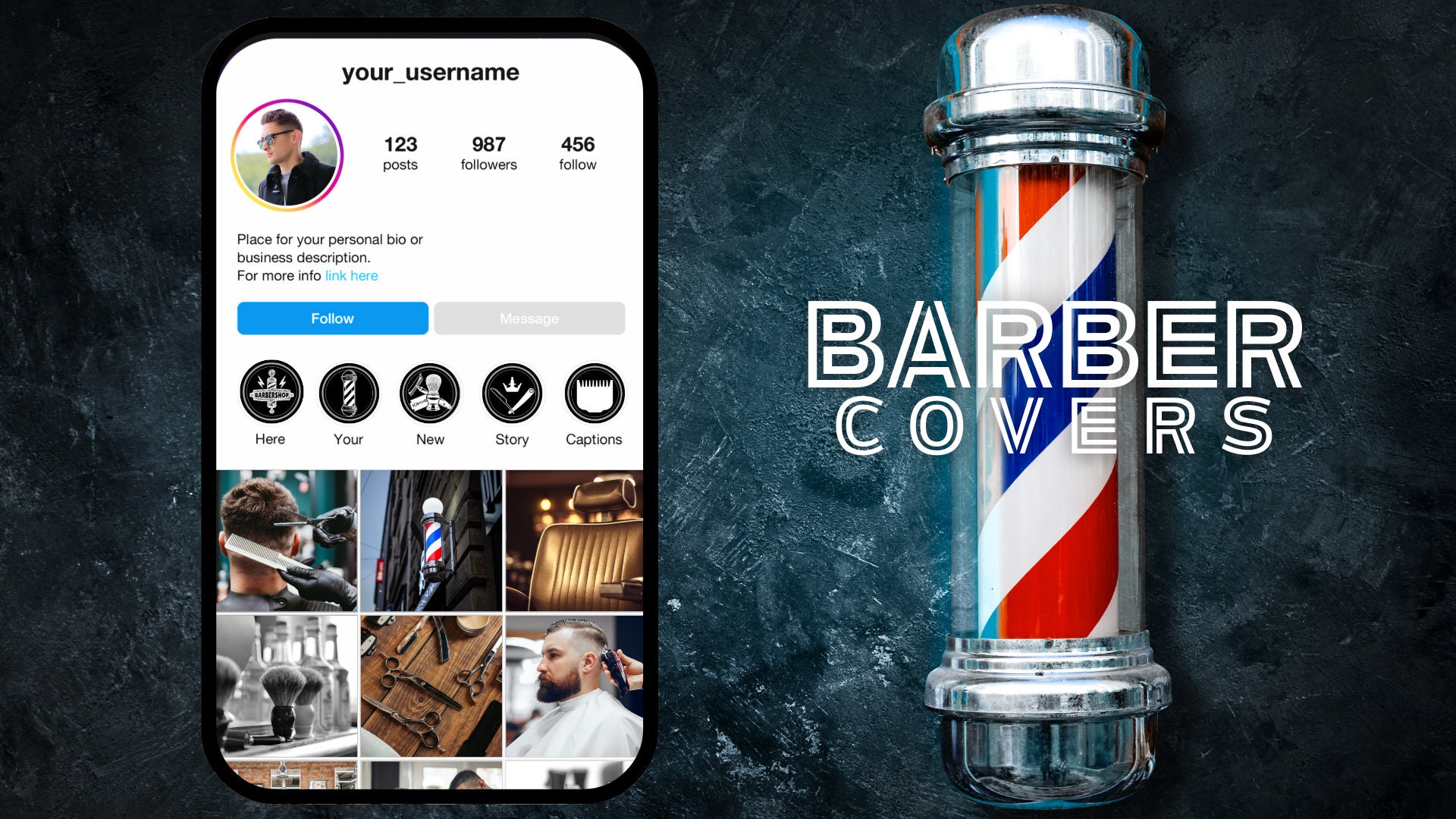 Barber Shop Instagram Highlight Covers - Etsy