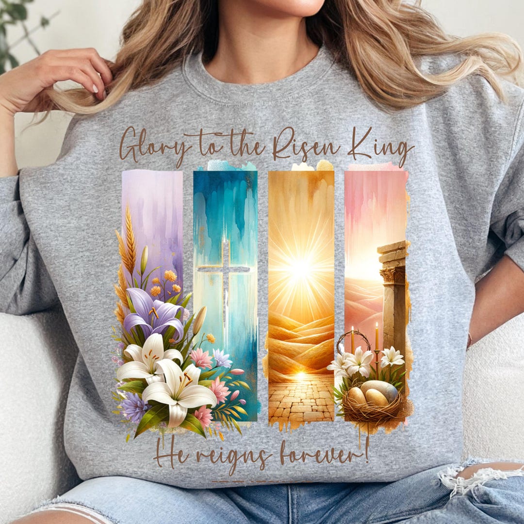 He is Risen PNG, Glory to God Bible Verse Digital Sublimation, Jesus ...