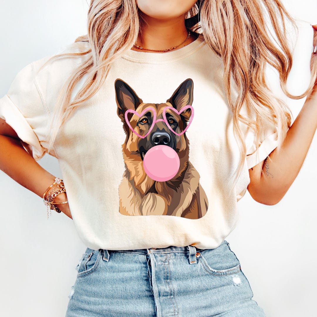 German Sheppard Png Sublimation Valentine Gift Dog Mom Png, Dog Blowing ...