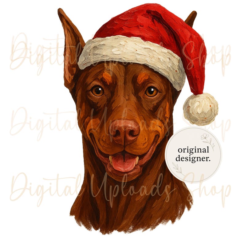 Christmas Doberman Santa PNG Bundle, 3 Holiday Dogs Sweatshirt ...