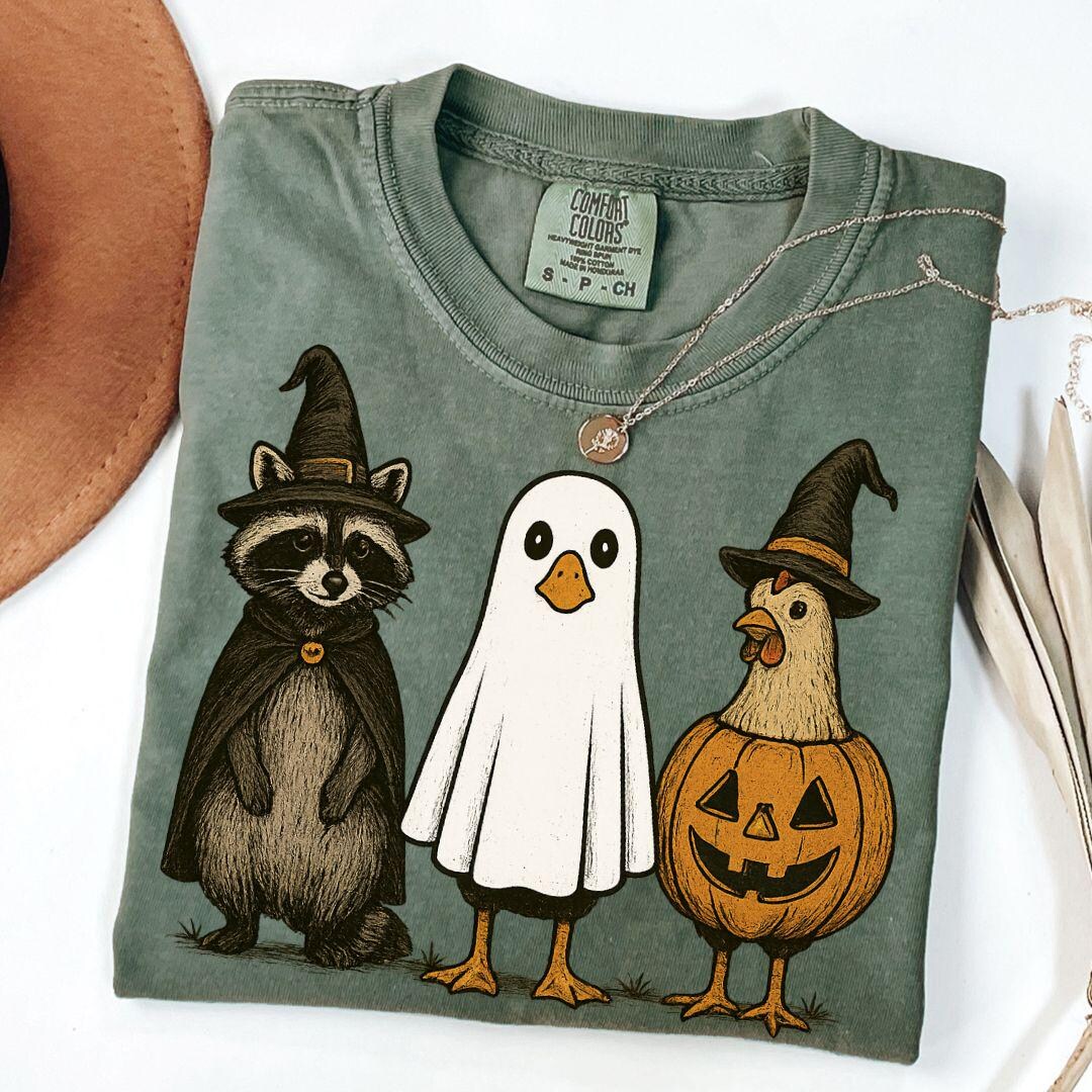 Boo Ghost Goose Raccoon Png, Halloween Goose PNG, Halloween Shirt ...