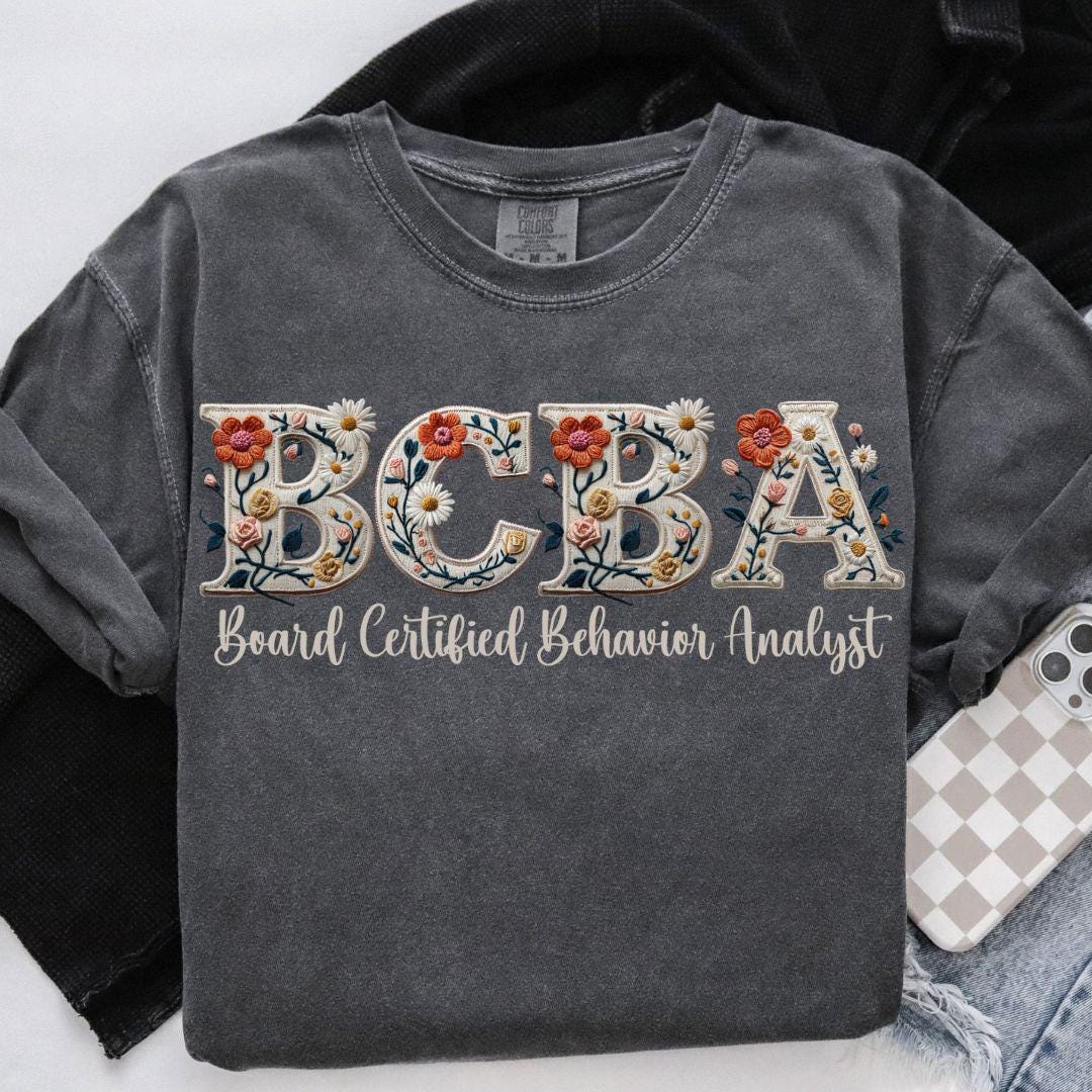 Floral BCBA Png Sublimation Design, Board Certified Behavior Analyst ...