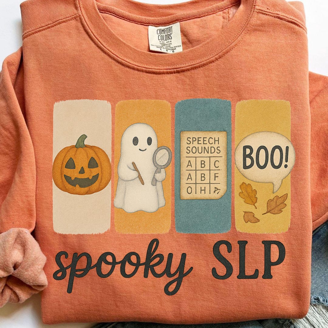 SLP Halloween Png Sublimation Print, Speech Therapy Halloween Shirt ...