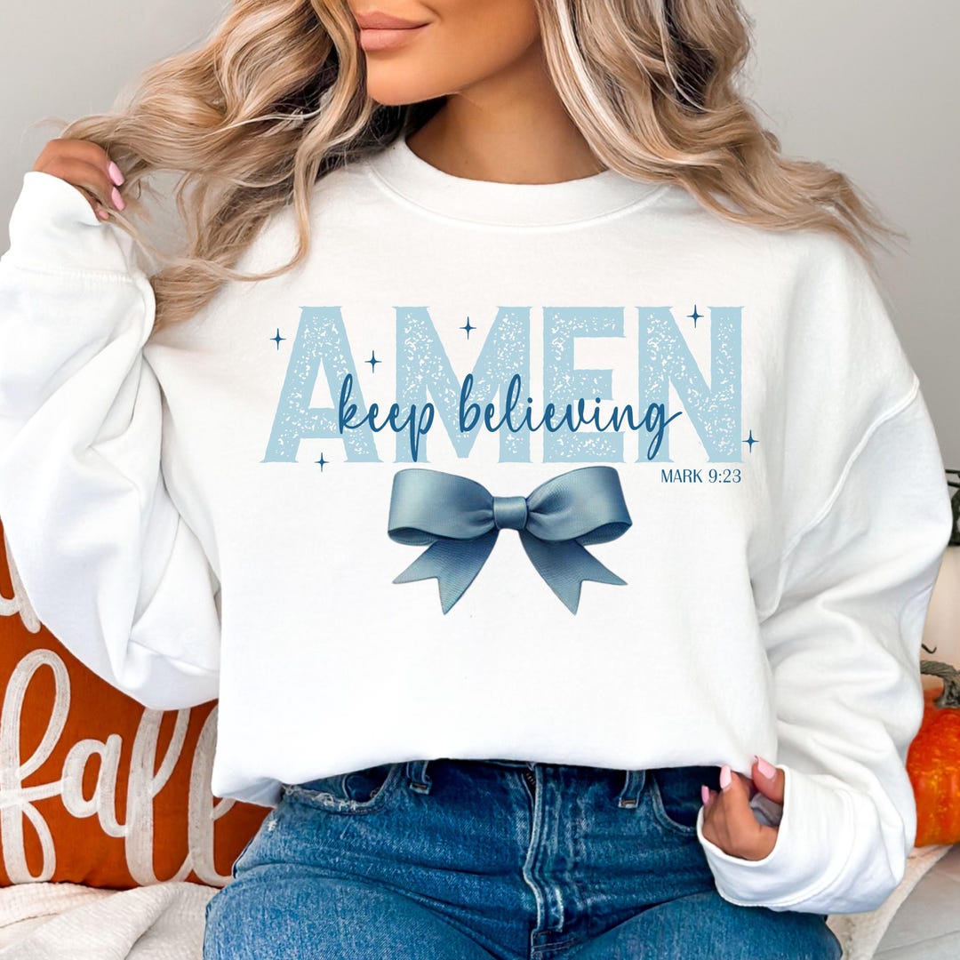 Amen Blue Coquette Png, Amen Varsity Png, Jesus Easter Png, Easter ...