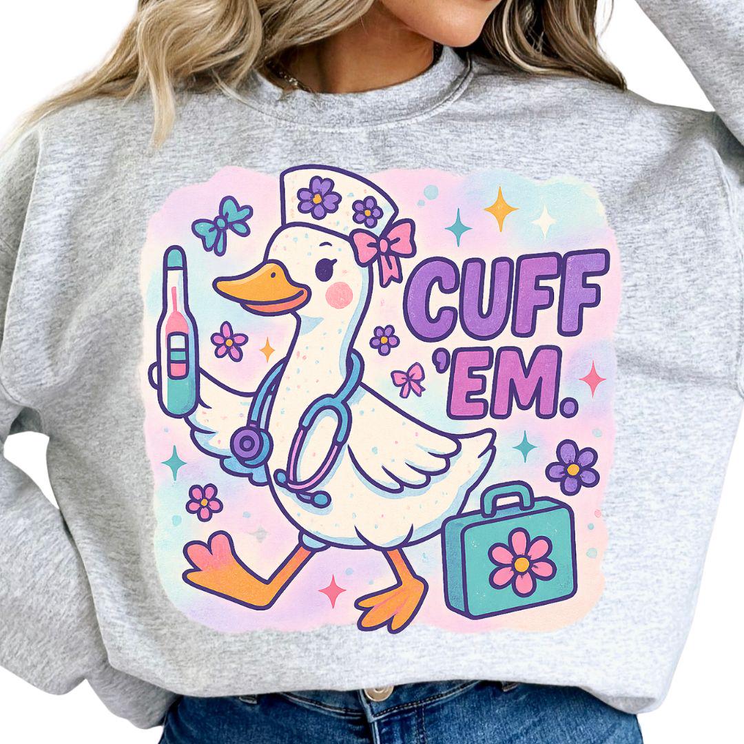Funny Nurse Digital Png File for Shirt, Cuff Em Nurse Png, Funny Nurse ...