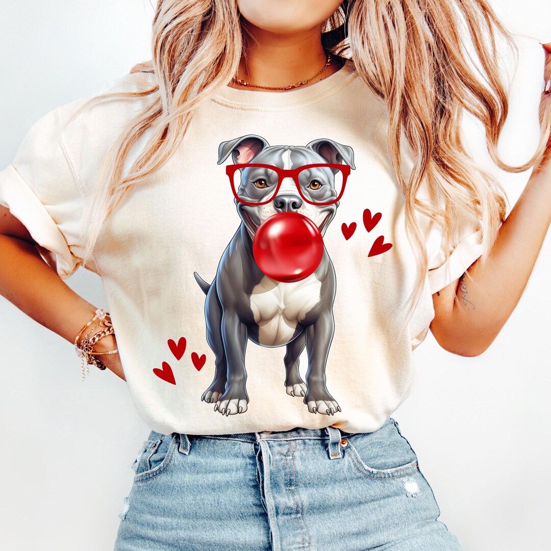 Pitbull Valentine PNG, Valentines Day Png, Pittie Mom Gift, Pitbull ...