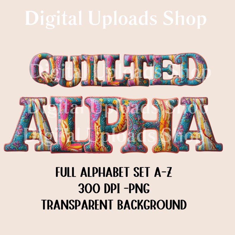 Trendy Alphabet Letter Png, Quilted Look Alphabet PNG, Grand Millennial ...