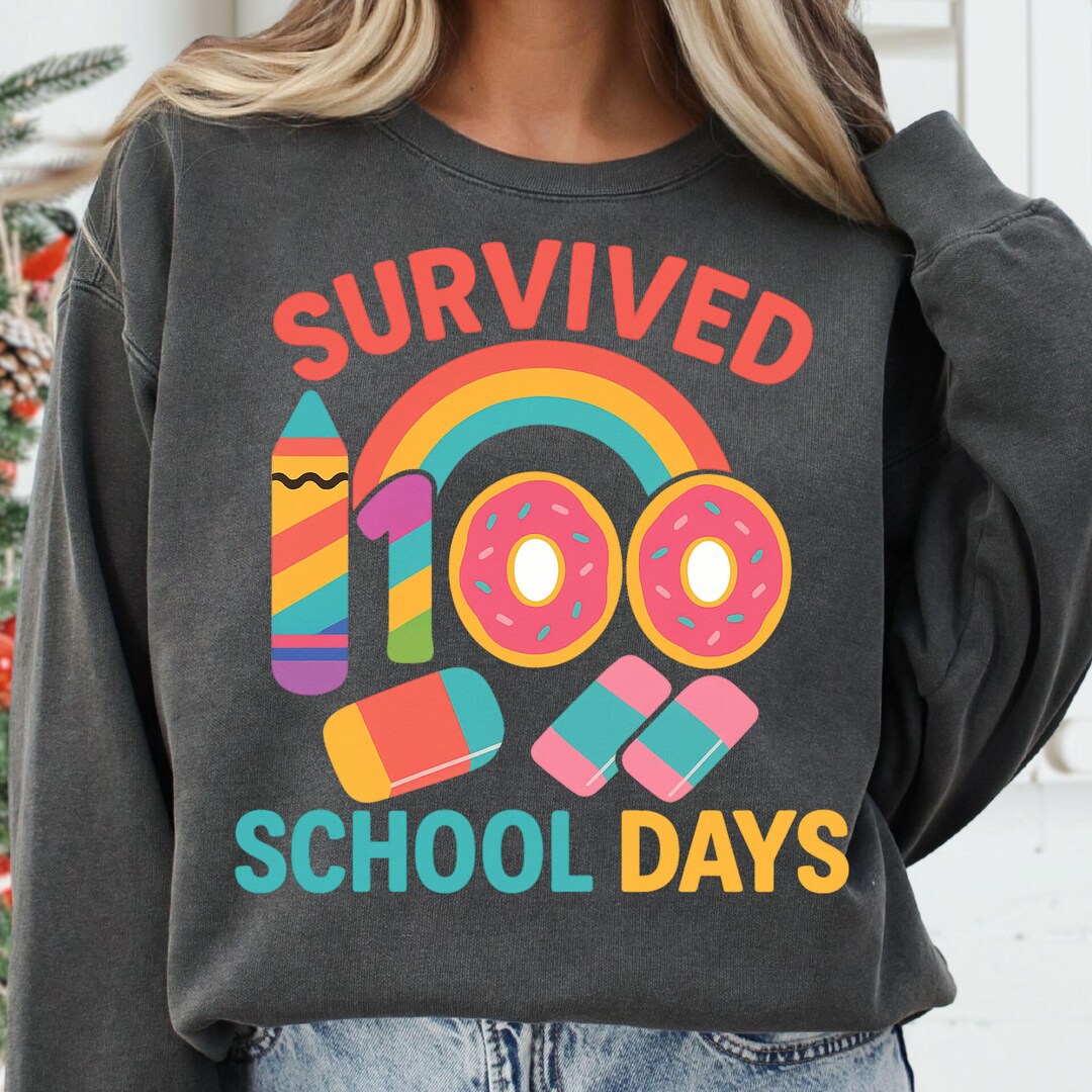 100 Days of School Png, Cute 100 Days of School Trendy Teacher ...