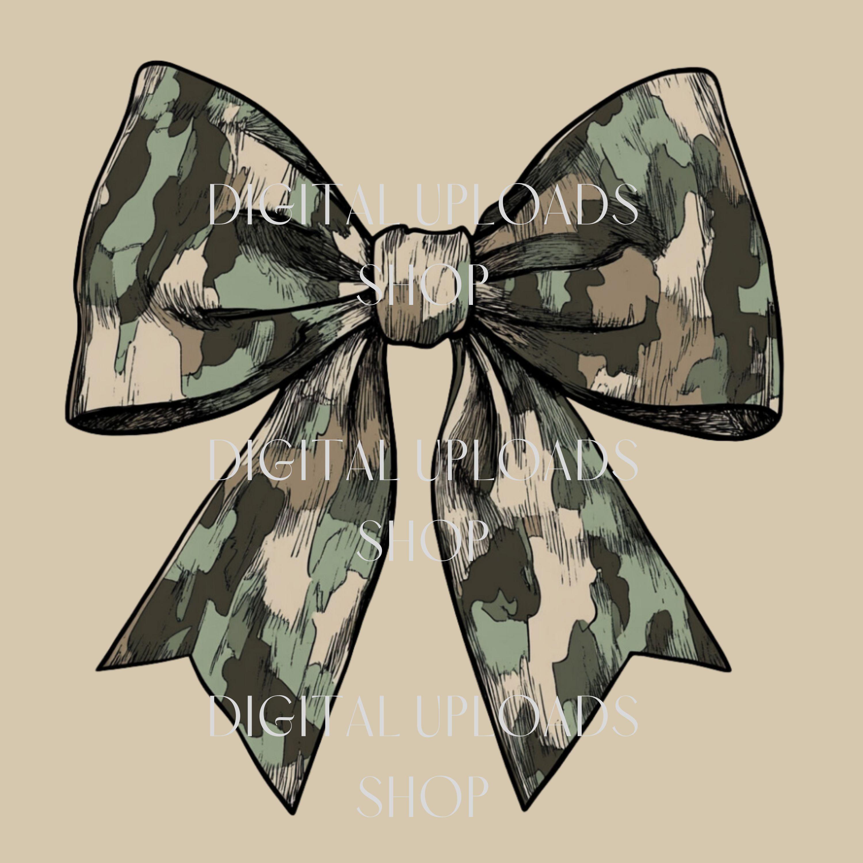 Camouflage Camo Bow Png Cute Camo Coquette Bow PNG, Army Bow Png ...