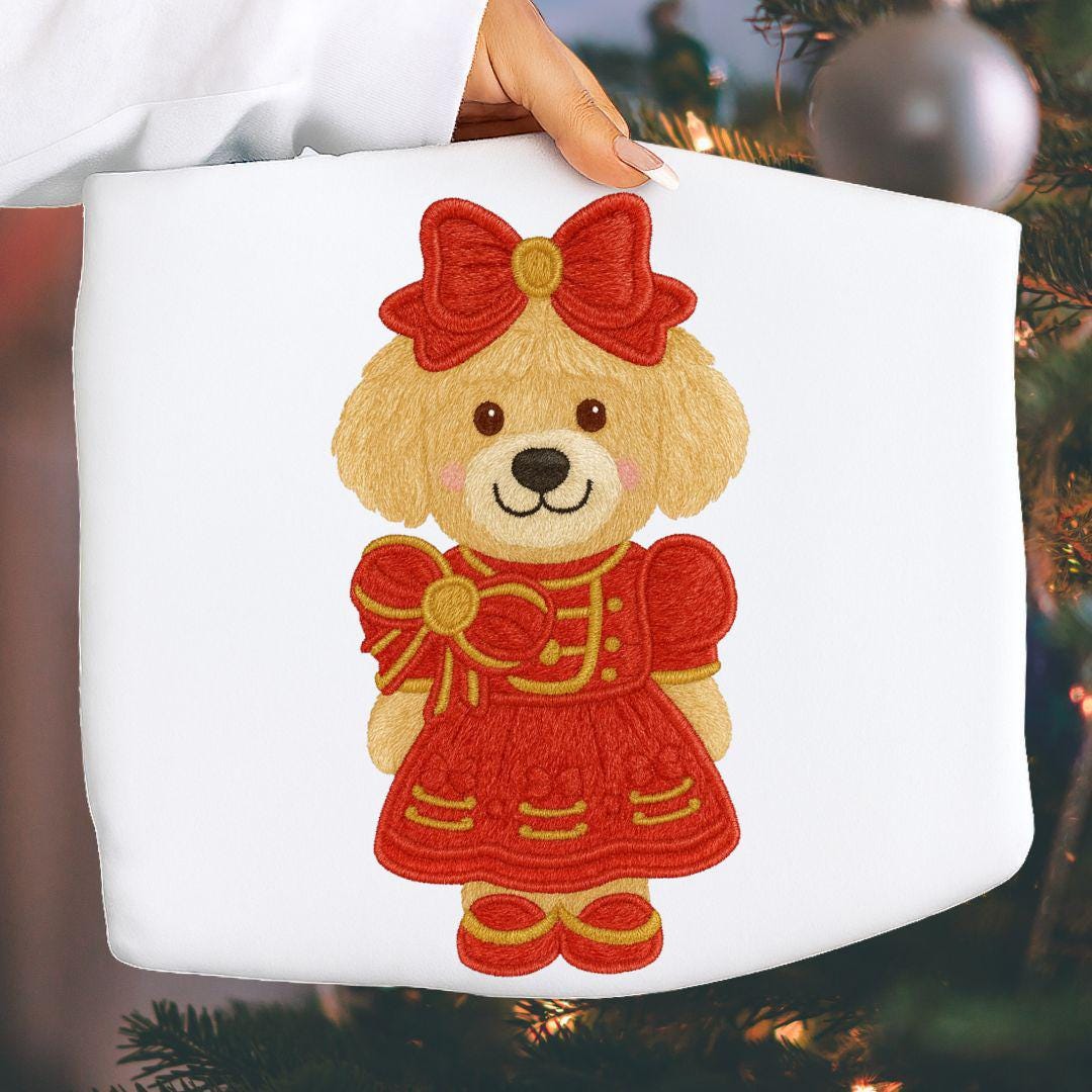 Preppy Watercolor Nutcracker Png, Goldendoodle Nutcracker, Glitter ...