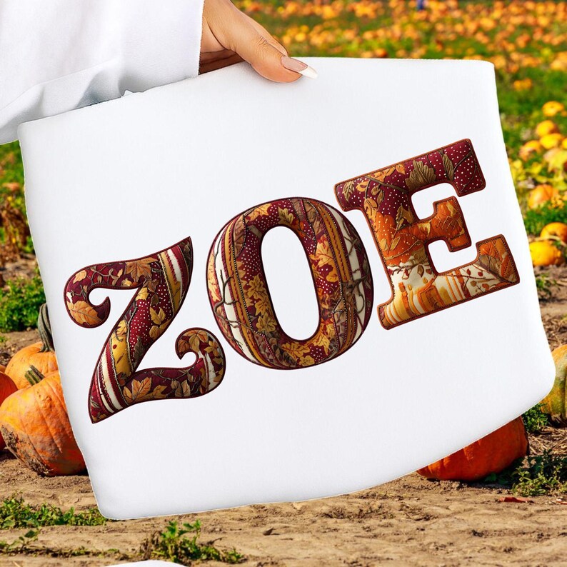 Quilted Patchwork Alphabet Png Bundle Sublimation Clipart Set Upper ...