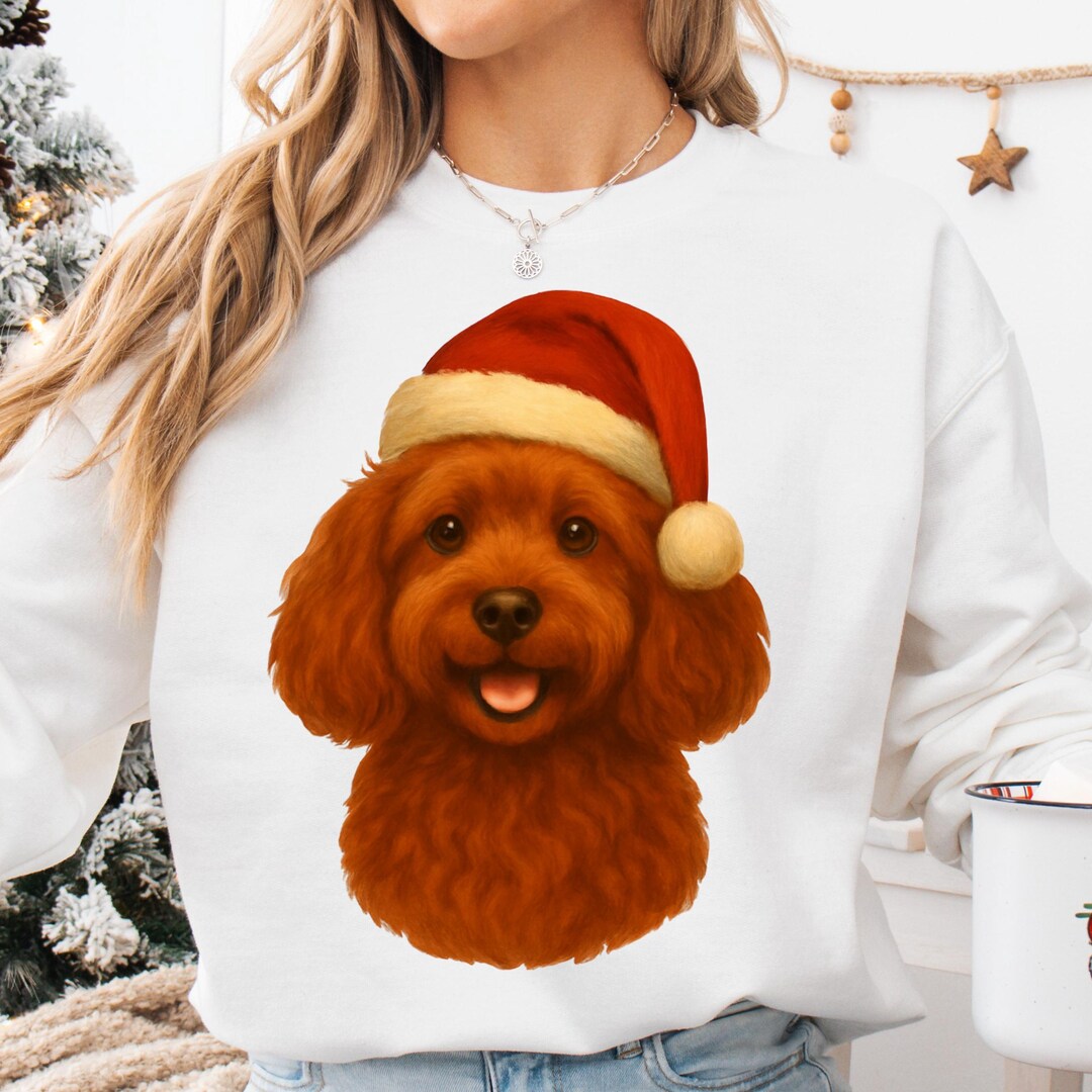 Christmas Cavapoo Santa PNG, Cavapoo Holiday Sublimation Designs ...