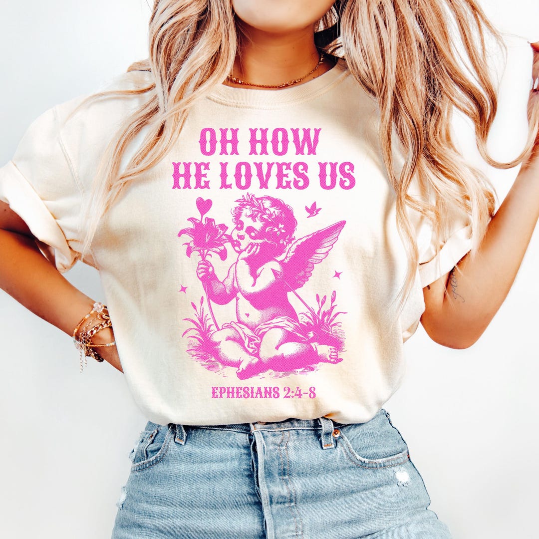 Oh How He Loves Us Png, Christian Valentine Png, Bible Verse Quote Png ...