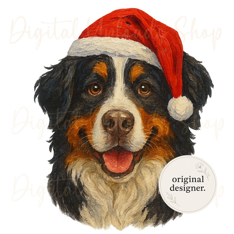 Christmas Bernese Mountain Dog Santa Png, Dog Christmas Sweatshirt ...