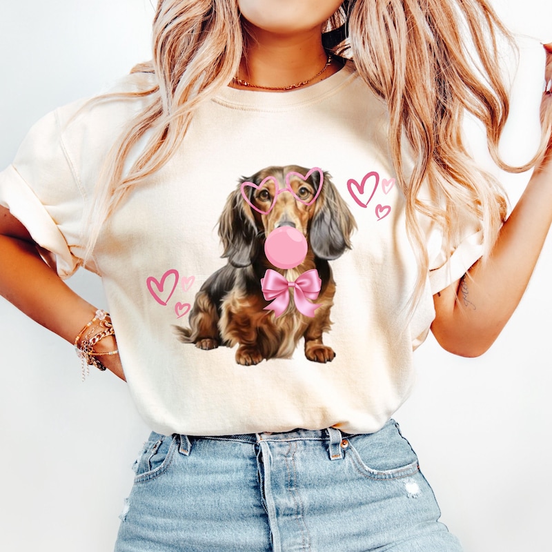 Daschund Valentine Dtf - Etsy